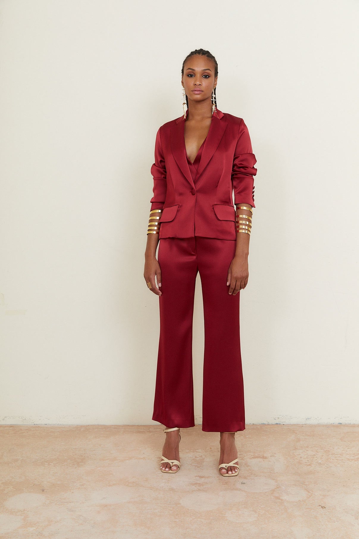 TOTAL LOOK RASO GUINDA – Sophie and Lucie re-WEAR